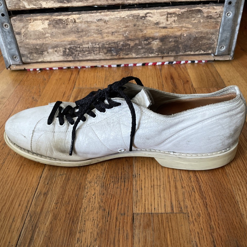 Vintage Linds Right Handed Bowling Shoes Men's Size 11 White Leather 6488 | eBay