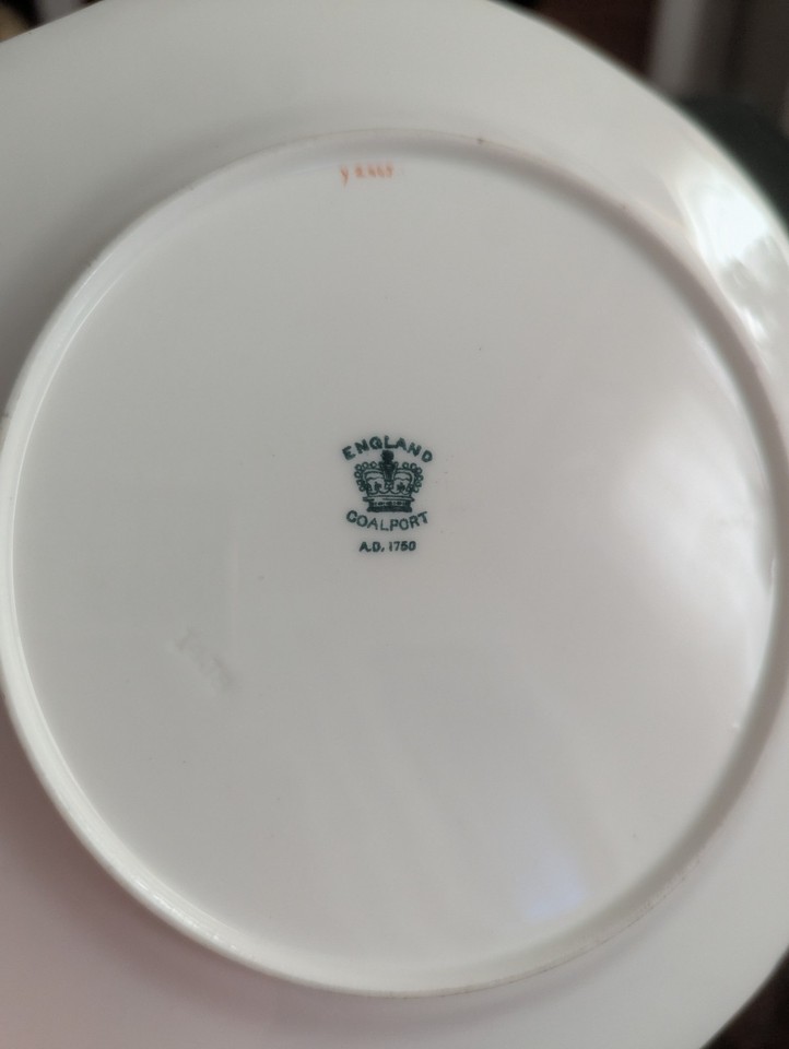 Coalport Batwing Hand Painted Gilt Cobalt Blue Panel Tea Dessert Salad ...