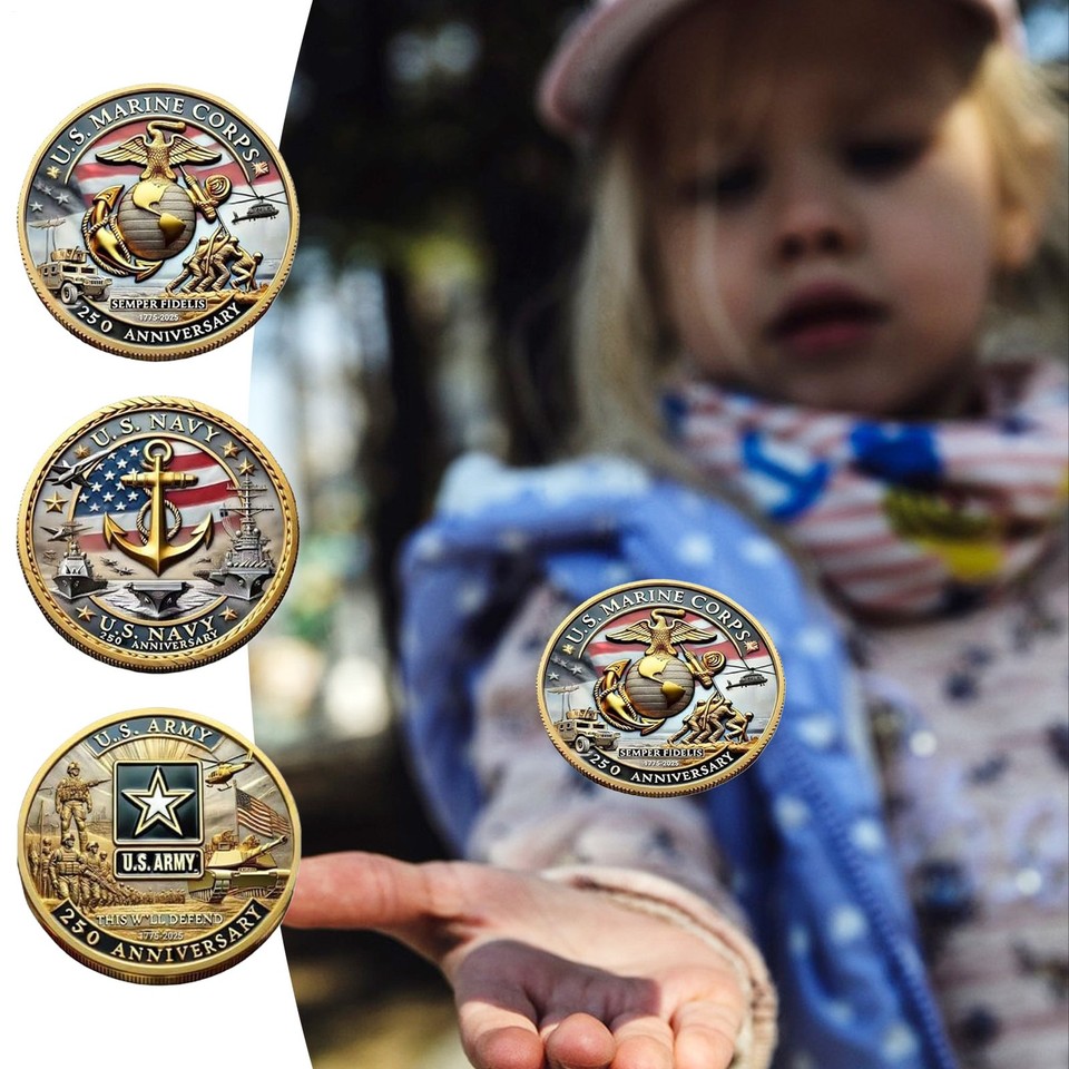 250th Anniversary U.S. Military Commemorative Coins Army Navy Marine ...