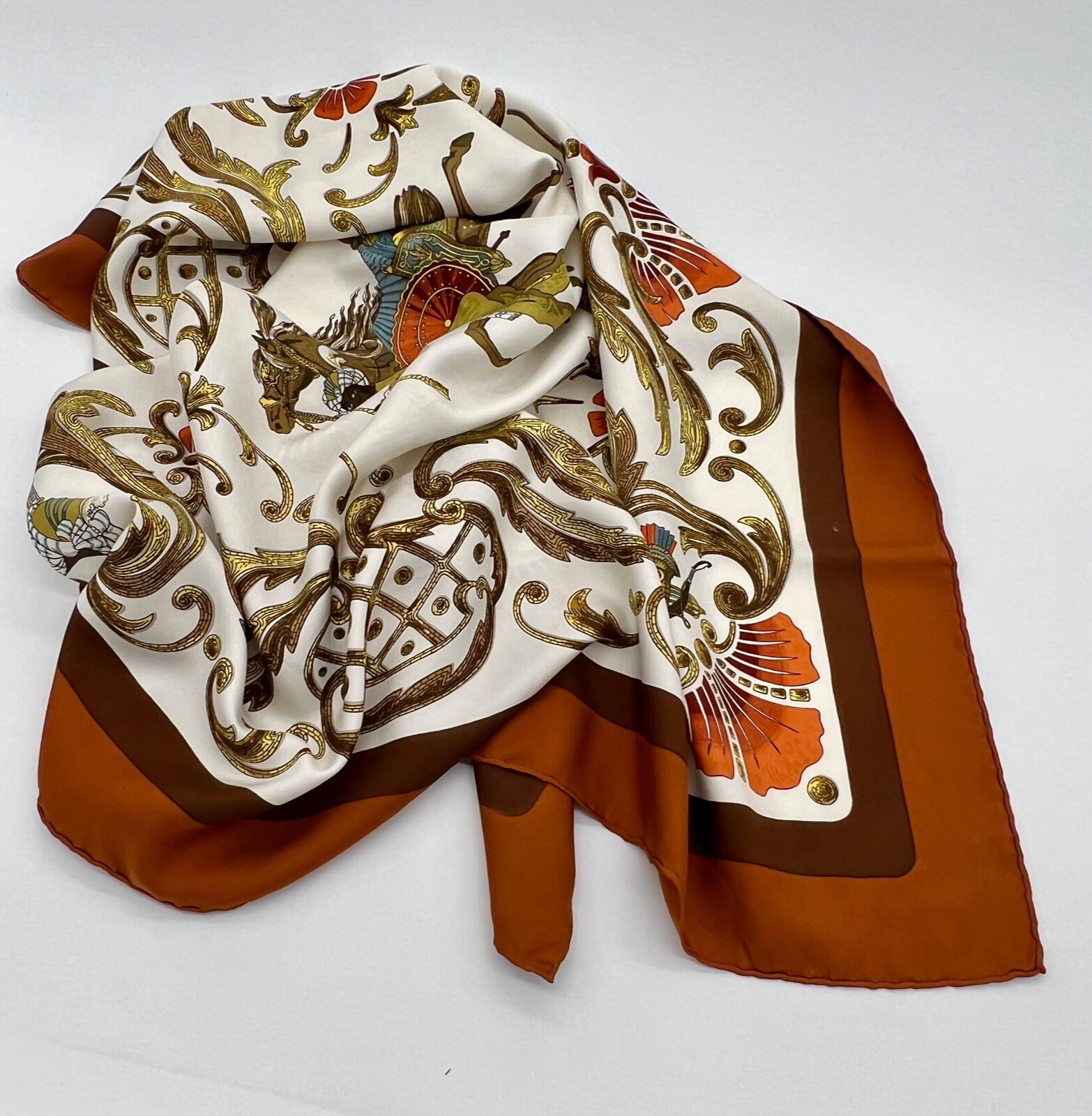 Hermes Scarf Cheval Turc. 90cm Silk Carre Foulard Chr… - Gem