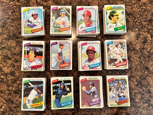 1980 Topps Baseball Commons Lot EX-NM+ ~575 Cards | eBay