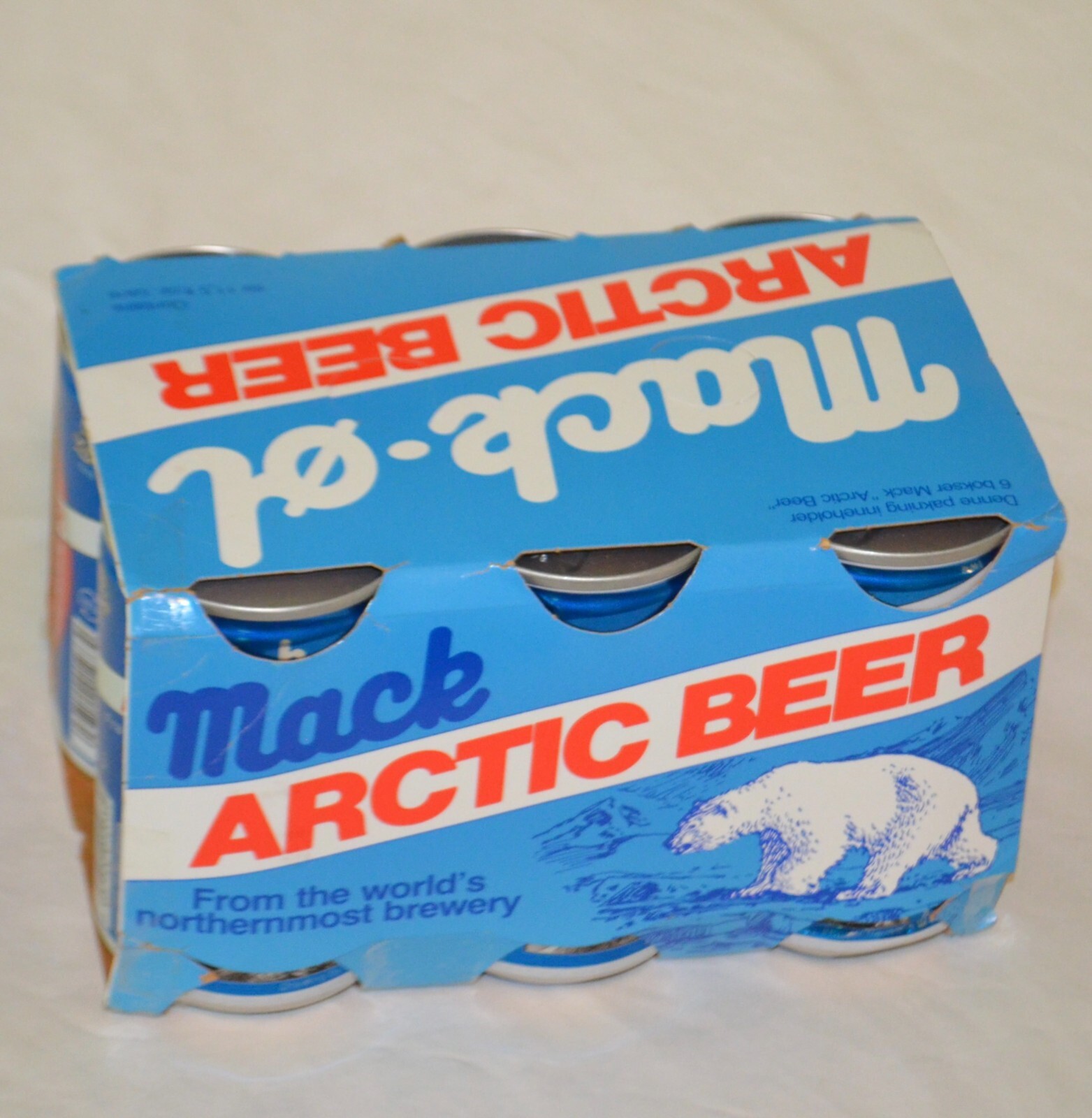 Vintage Mack Öl Arctic Beer Norway Empty 6 Pack Can Sleeve Polar Bear ...