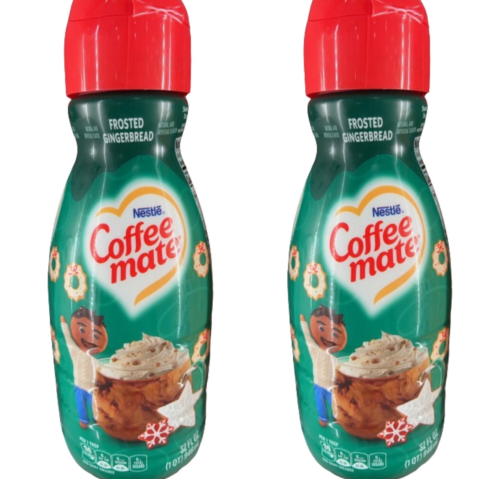 Coffee Mate Frosted Gingerbread Coffee Creamer, 2 Pack-1 Qt (32oz) - BB ...