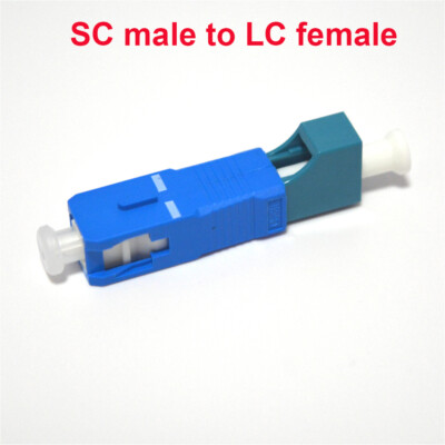 2PCS SC to LC Fiber Optic Adapter- SC/UPC male to LC/UPC female 9/125 ...