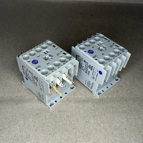 ALLEN BRADLEY 100-K05*01 CONTACTOR SER A 600VAC 12A 3PH 3HP **LOT OF 2 ...