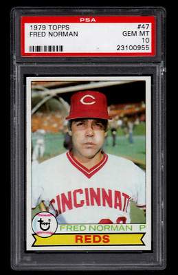 FRED NORMAN 1979 TOPPS BASEBALL CARD #47 PSA 10 GEM MINT GRADED REDS | eBay