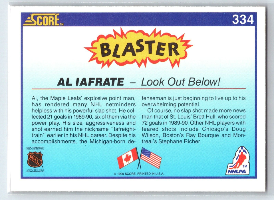 Al Iafrate 1990 Score #334 | eBay