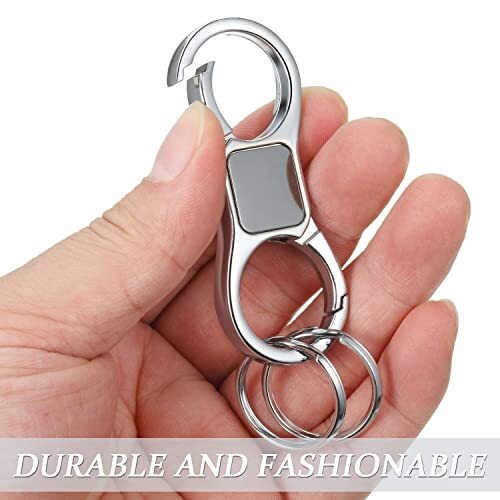 2 Pieces Detachable Key Chain with Quick Release Spring Clip 4 Extra ...