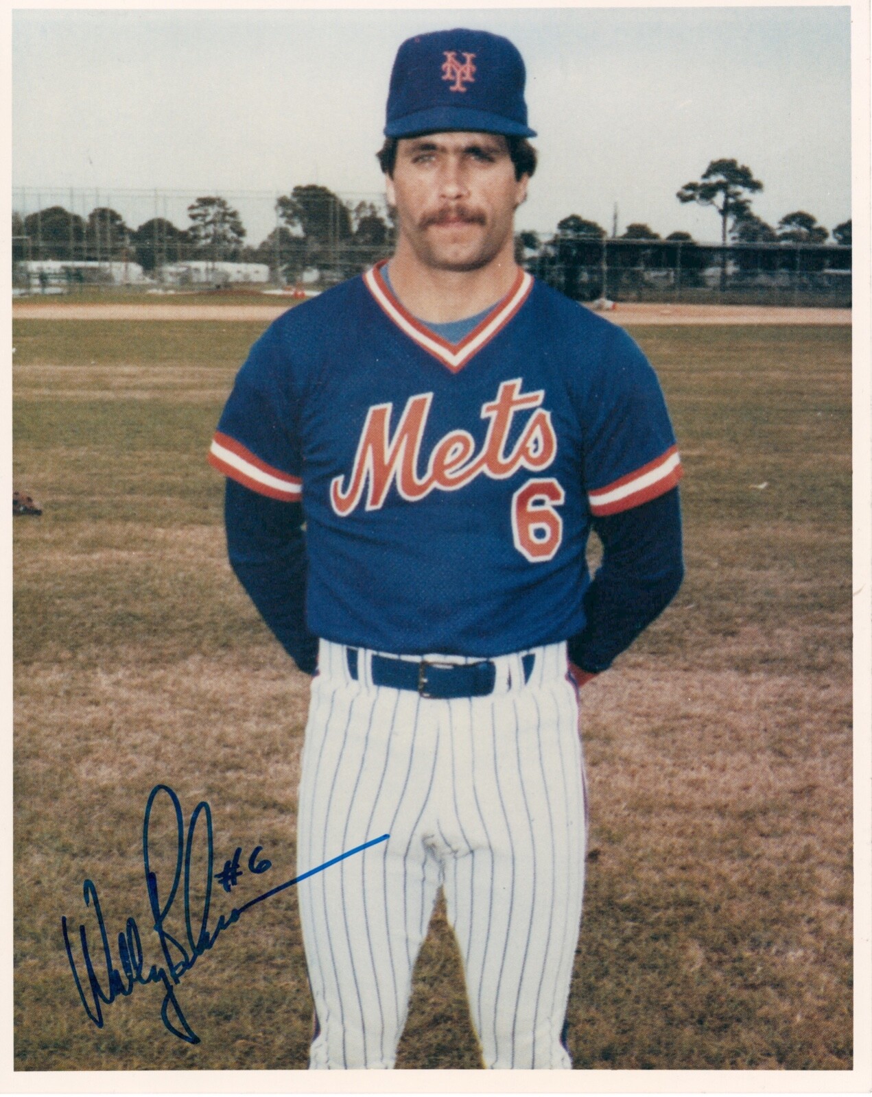 Wally Backman. Signed photo. New York Mets second baseman. baseball ...