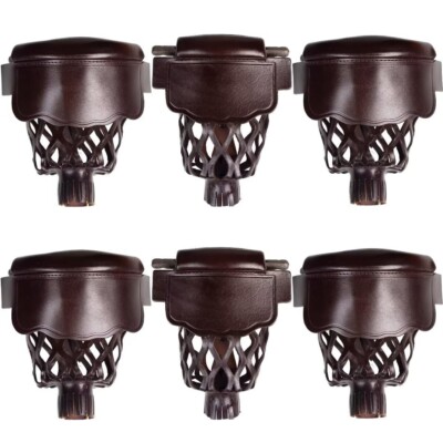 Collapsar Leather Pool Table Pockets, Set of 6 Billiard Shield Pockets ...