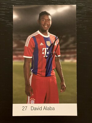 2014-15 Bayern Munich Official Autograph Signature Card David Alaba | eBay