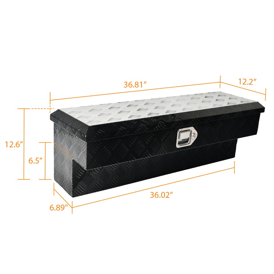 36-Inch Aluminum Side Mount Tool Box w/ Paddle Latch For Truck Trailer ...