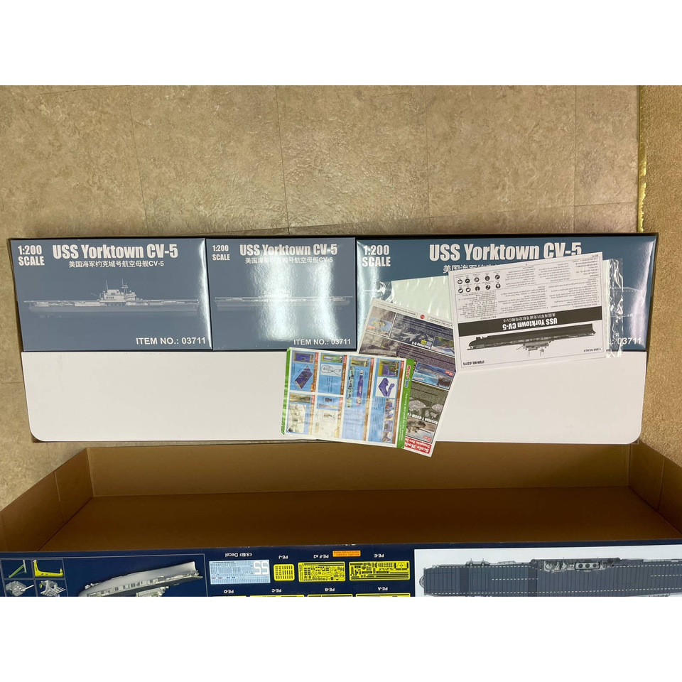 Trumpeter 1/200 Scale USS Yorktown CV-5 Model Kit Aircraft Carrier New ...