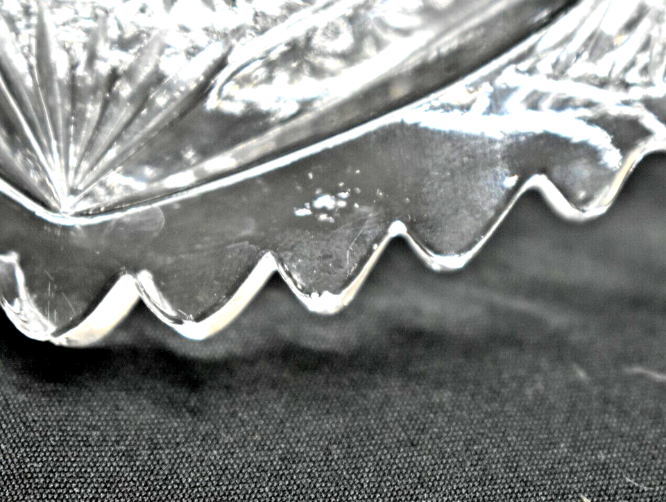 Crystal Cut Glass - American Brilliant Period - Sawtooth Edge Low Bowl ...