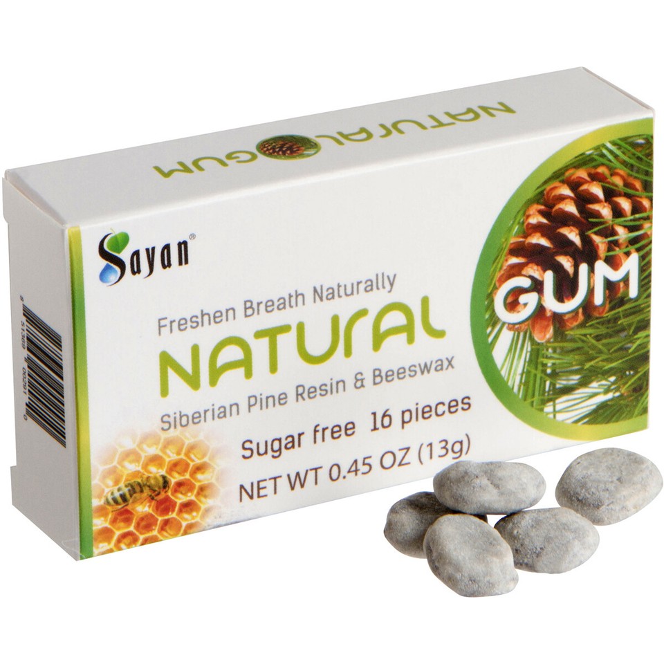 Sugar Free Chewing Gum All Natural Larch or Pine Tree Resin Flavor with ...