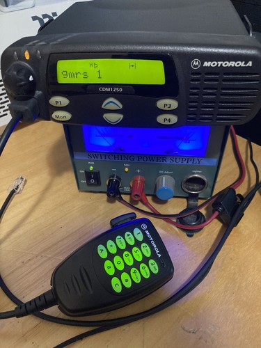 Motorola CDM1250 UHF Radio GMRS Programmed With Cables And Mount Walkie ...