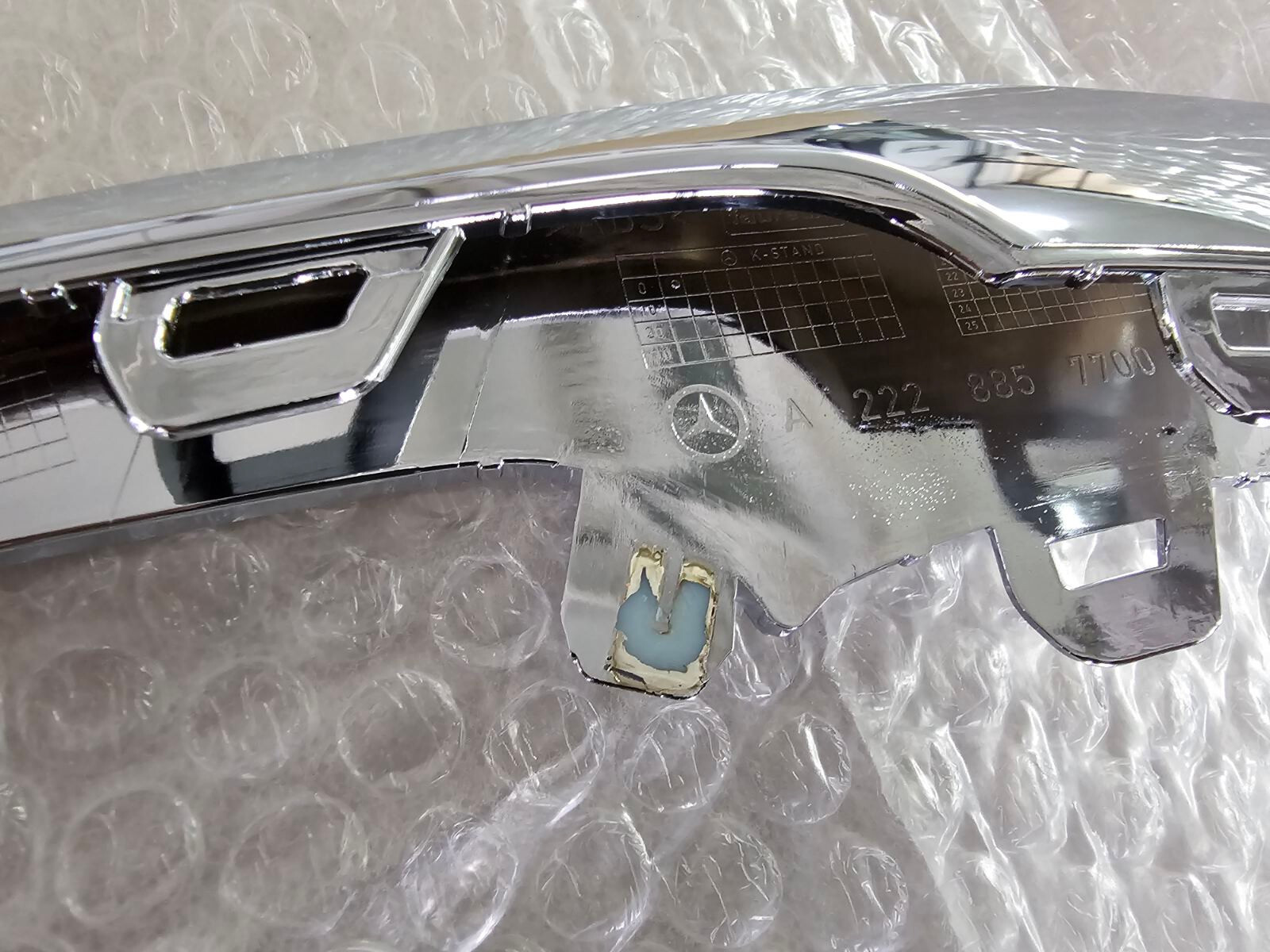 Mercedes Benz S-Class W222 New Front Bumper Left Outer Chrome Trim ...