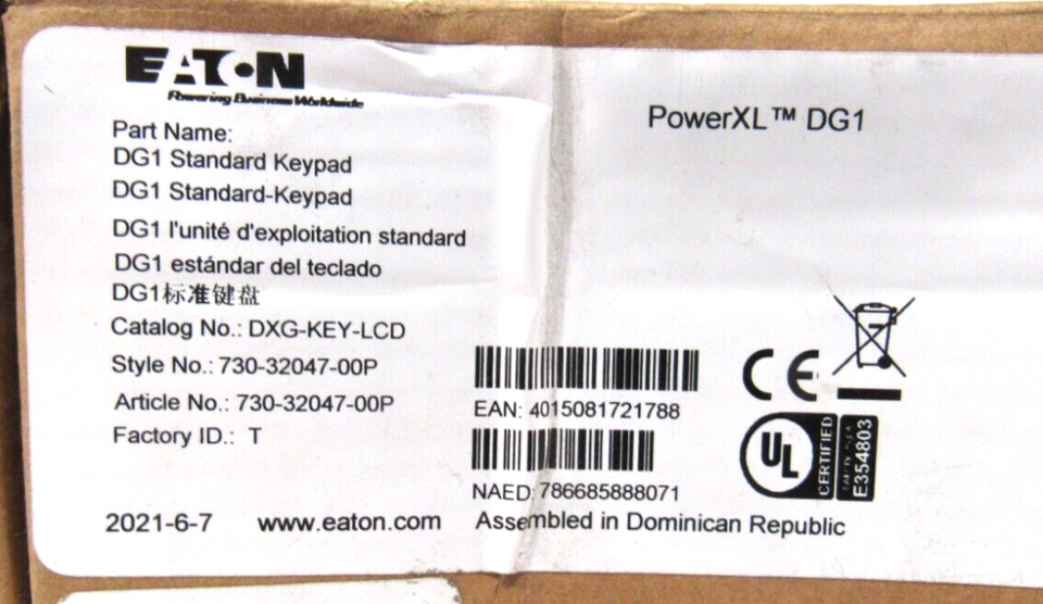 NEW EATON DXG-KEY-LCD KEYPAD DXGKEYLCD | eBay