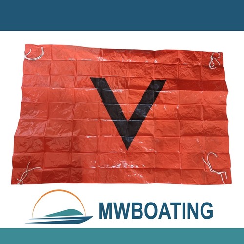 V Sheet 1700mm X 1180mm Bright Orange PVC Sheet W/ Large Black V ...