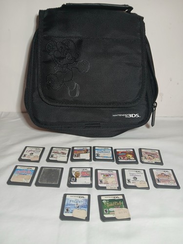 Nintendo 3DS DSi Lite Super Mario Bros Carrying Case Black and 14 DS ...