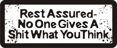 3 - Rest Assured- Hard Hat Biker Helmet Sticker Bs480 3 | eBay
