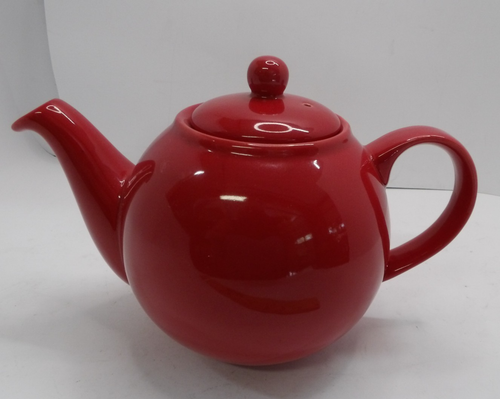 London Ceramic Globe Teapot Apple Red Made In Britain | eBay