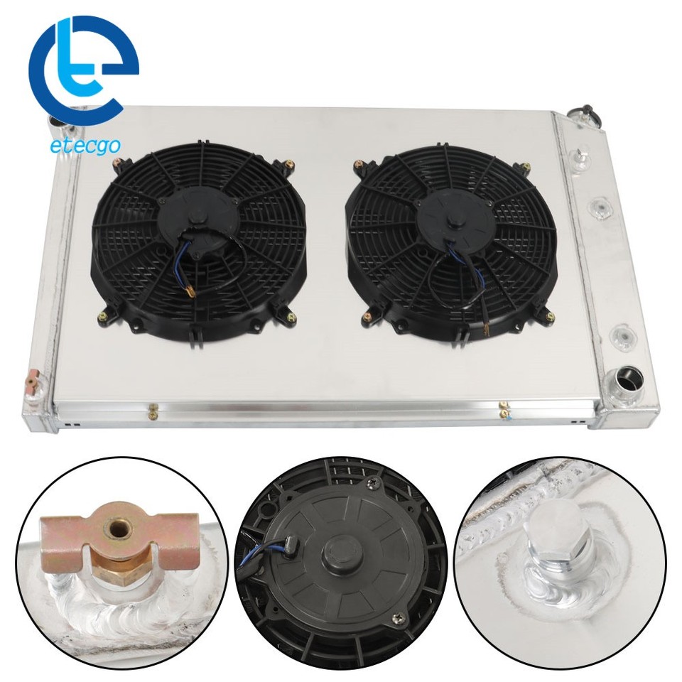 CC716 3Row Aluminum Radiator+Shroud Fan For Chevy C/K C10 C20/30 K10/20 ...