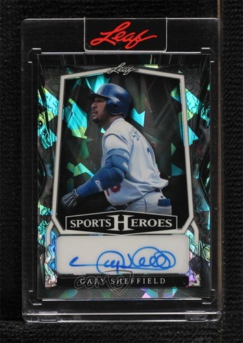 2025 Leaf Metal Sports Heroes Silver Crystals /35 Gary Sheffield Auto ...