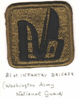 81st Infantry Brigade WASHINGTON NATIONAL GUARD - Insigne tissus ...