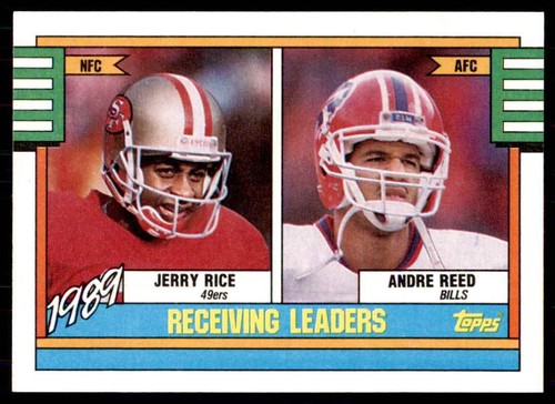 1990 Topps Jerry Rice/Andre Reed Football Cards #431 | eBay