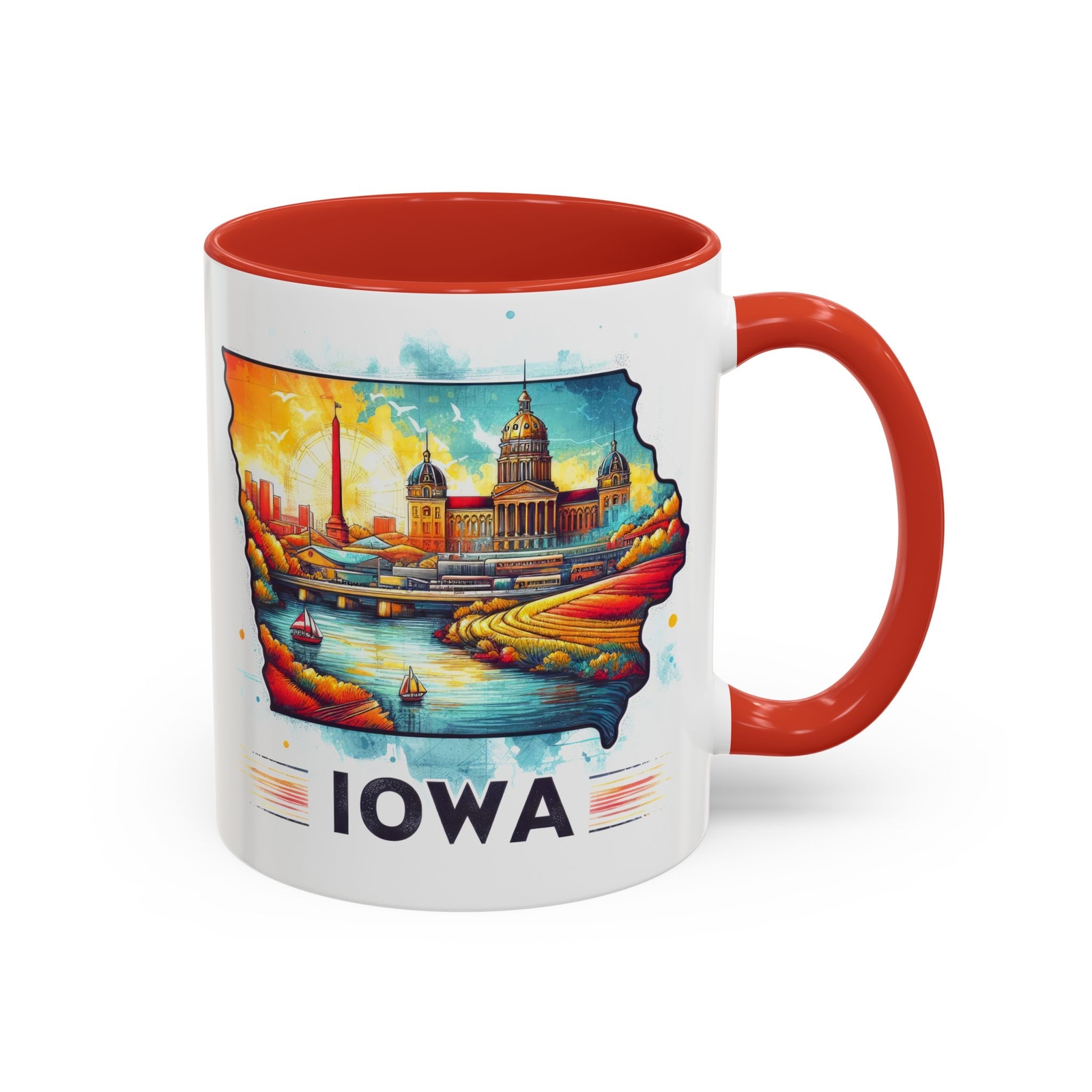 Iowa State Mug (11-15oz) Iowa Souvenir Mug, Iowa State Gift, Iowa Gift ...