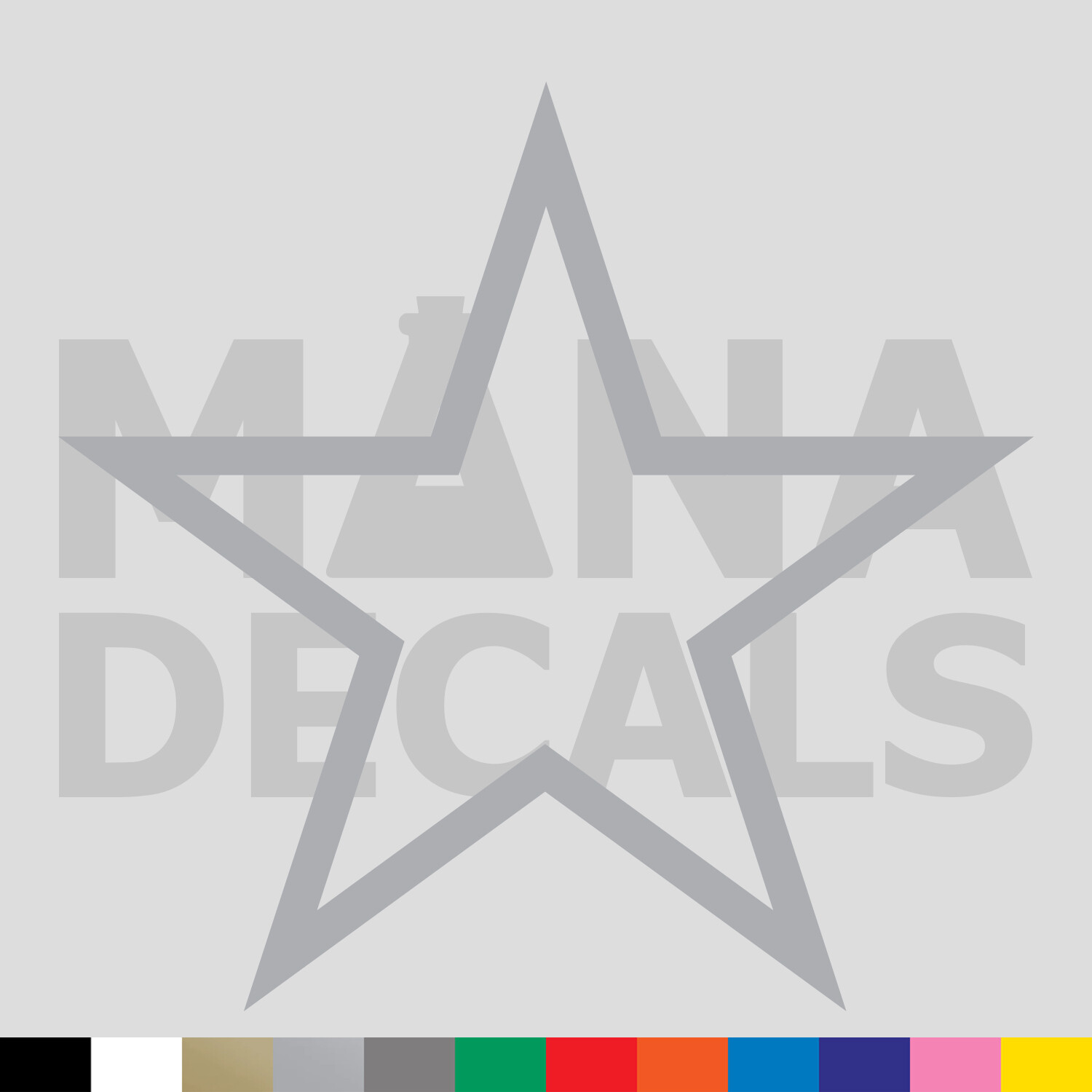 Star Outline Vinyl Die Cut Decal Sticker - 5 Point Shape Military Army ...