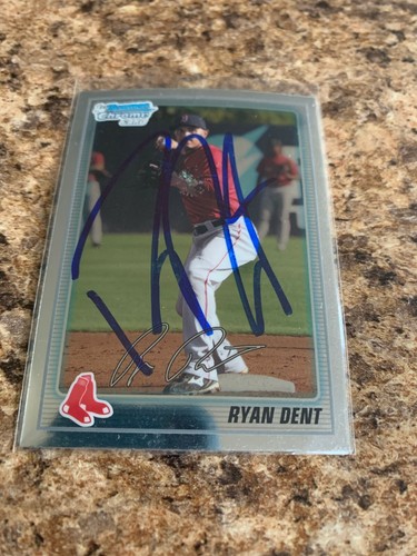 Ryan Dent Signed 2010 Bowman Chrome Rc Auto Boston Red Sox | eBay