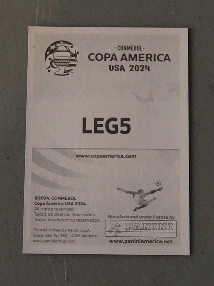 2024 Panini Conmebol Copa America Enzo Francescoli Red Border Sticker ...