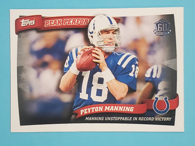 2010 Topps Peak Performance Peyton Manning Indianapolis Colts #PP6 🏈 | eBay