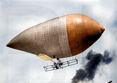 1910 Young lady riding her zeppelin 11 x 14" Photo Print | eBay