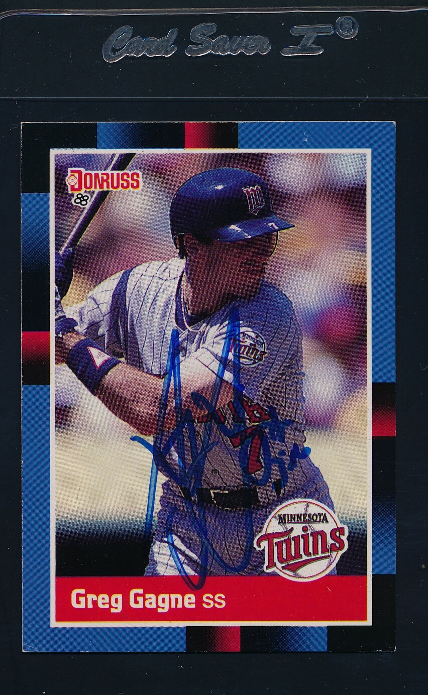 1988 Donruss #441 Greg Gagne Twins Signed Auto *24462 | eBay