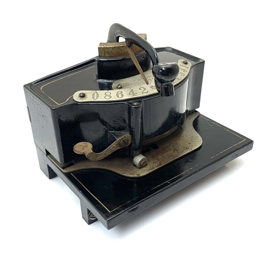 RARE 1891 US Check Punch Check Protector Antique New York NY Antique ...