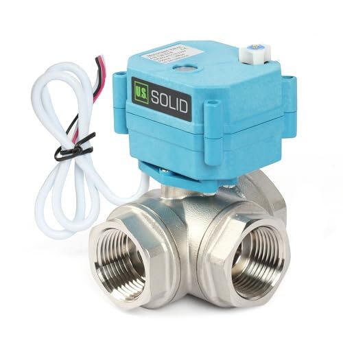 U. S. Solid 3 Way L Type Motorized Ball Valve w/ Hand Wheel 1in SS 9-24V | eBay
