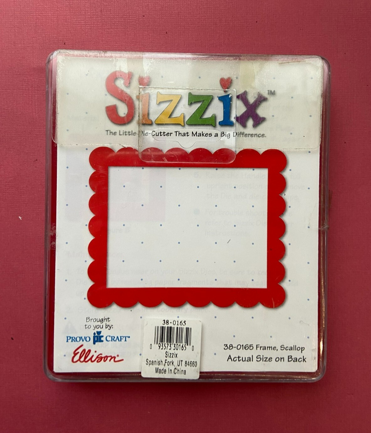 Sizzix Originals Red Die Cutter 'Frame, Scallop' (in Box) (38-0165 ...