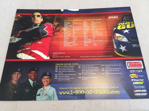 Greg Biffle National Guard #16 Signed Signature Card NASCAR Racing Race ...