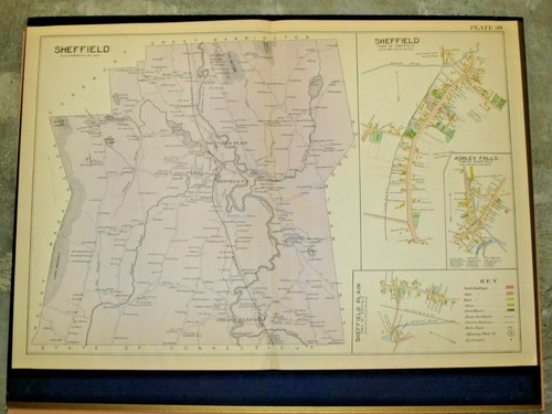 1904 MAP OF SHEFFIELD, MA., THE MAP MEASURES 22X32 INCHES. | eBay