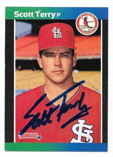 SCOTT TERRY 1989 DONRUSS AUTOGRAPHED SIGNED # 397 CARDINALS | eBay
