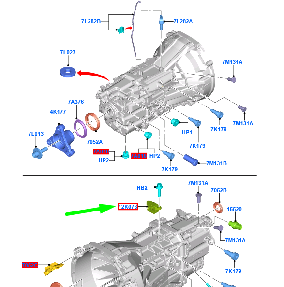 FORD TRANSIT MK4 Neutral Position Sensor BK3R-7J066-AC 1829384 NEW ...
