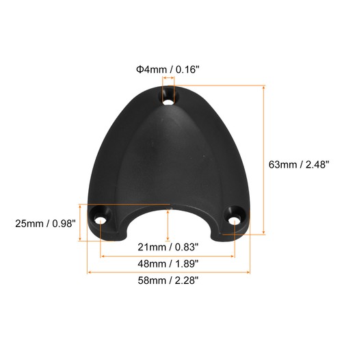 Marine Wire Cable Vent Cover, 1Pcs - Nylon Clamshell (Black, 2.48x2.28 ...