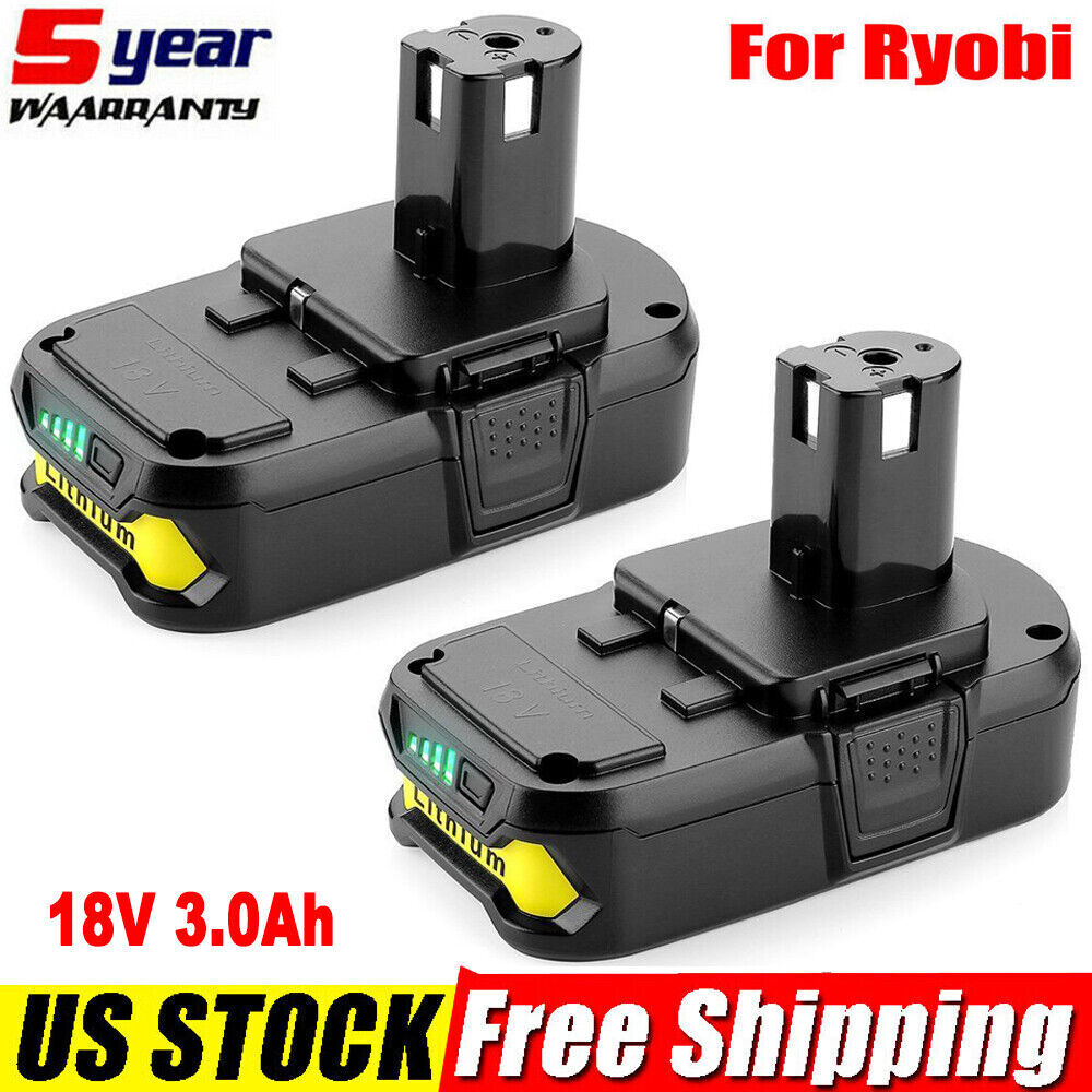 1~2 Pack 18 Volt P108 Lithium-Ion Battery Replace For Ryobi 18V P102 ...
