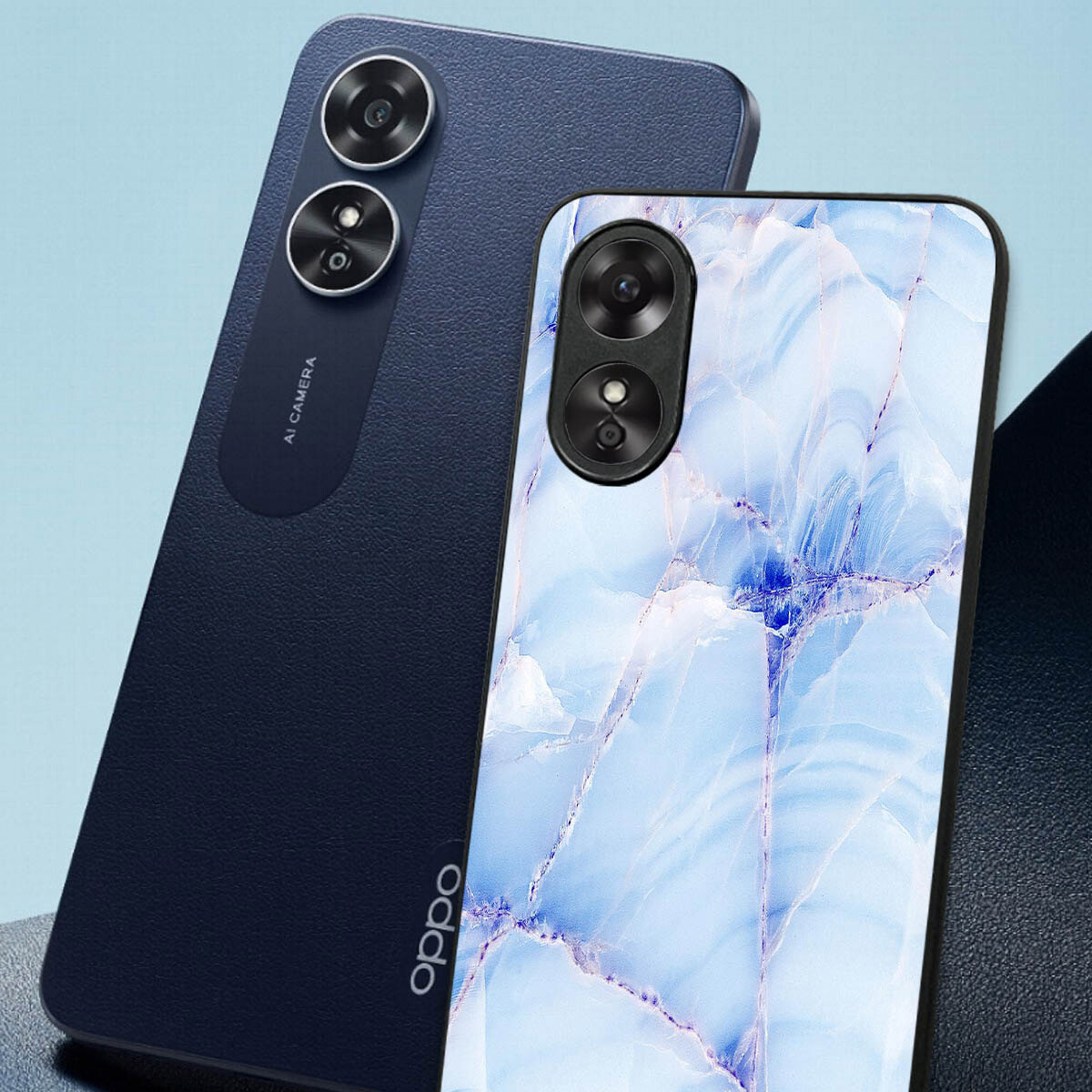 ( For Oppo A79 5G ) Back Case Cover H23234 Blue Marble | eBay