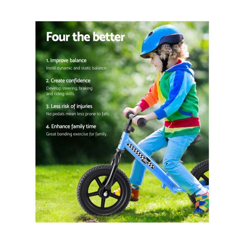 NEW Kids Play Kids Balance Bike Ride On Toys Bikes Blue 40cm | eBay