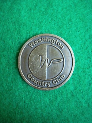 Washington Country Club Golf Ball Marker Metal Flat Putting Coin | eBay