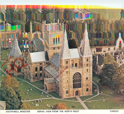 Picture Postcard- Southwell Minster, Aerial View from the North West ...